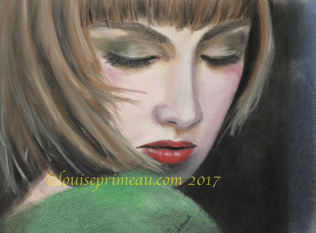 How do you mend a broken heart? pastel portrait by Louise's ARTiculations